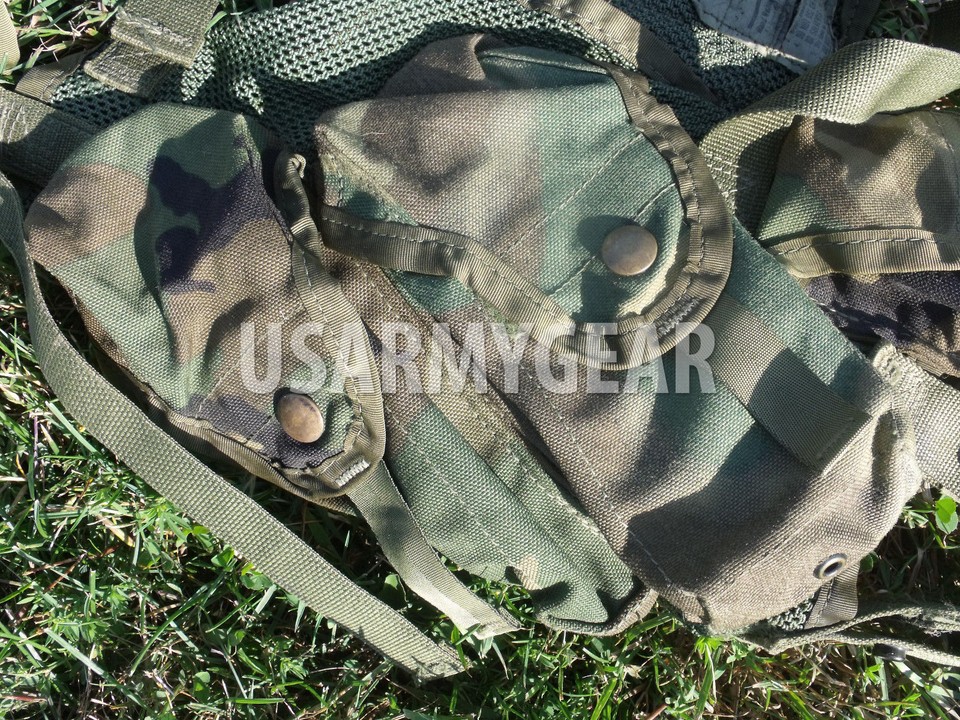 US MADE Military USGI MOLLE Woodland Enhanced Tactical Load Bearing ...