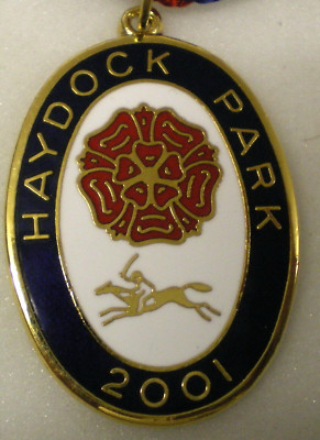 HAYDOCK PARK 2001 RACECOURSE Enamel Badge HORSE RACING | eBay