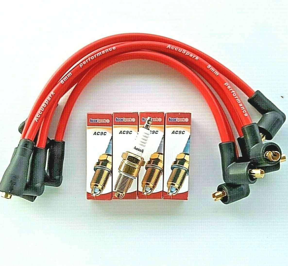 AccuSpark Ignition Leads & Spark Plug Set - Classic Mini, Morris Minor ...