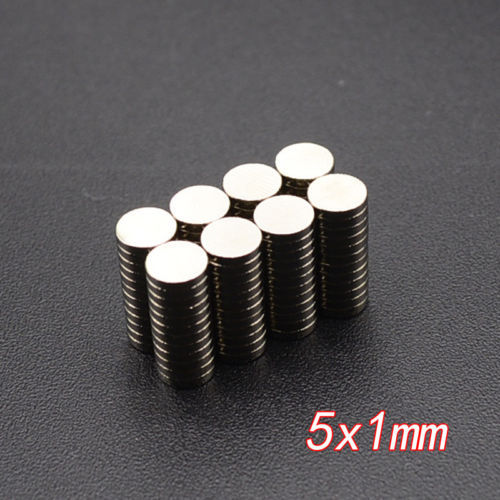 100pcs Neodymium Disc Magnets 5x1mm N35 Super Strong Powerful Small ...