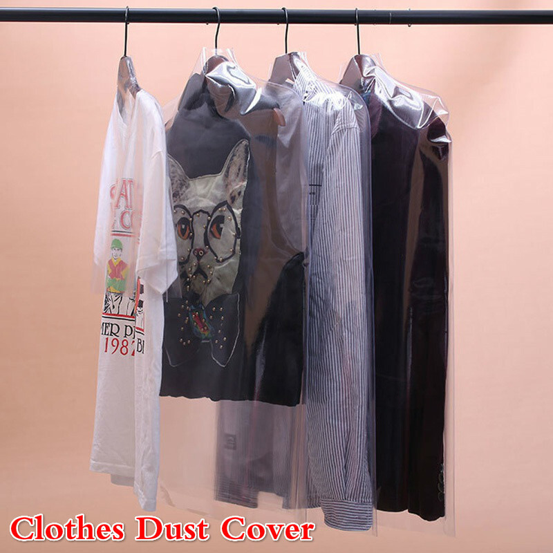 10 X Clear Clothes Dust Cover for Garment Coat Jacket Shirt Moisture ...