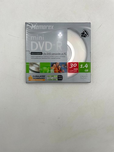 Memorex Mini DVD-R Recordable 8cm 1.4GB 30min For DVD Camcorders & PC ...