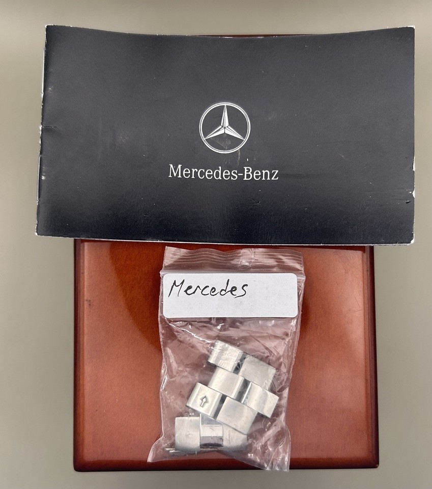 Mercedes-Benz Men’s Blue Dial Stainless Steel Quartz 40mm Watch 715 Box ...