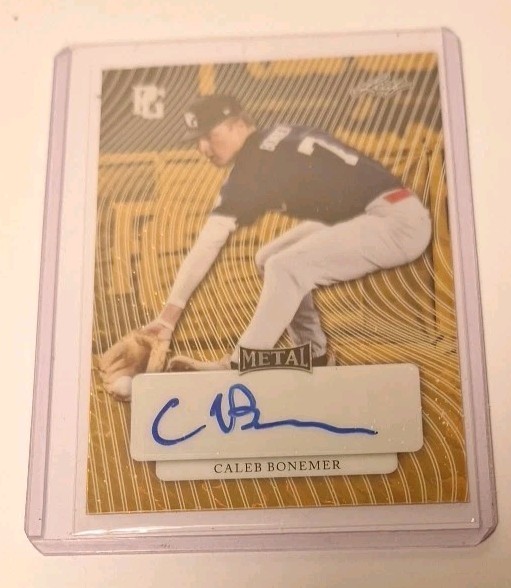 2023 Leaf Perfect Game Marble - Gold Proof #CB2 Caleb Bonemer XRc Auto ...