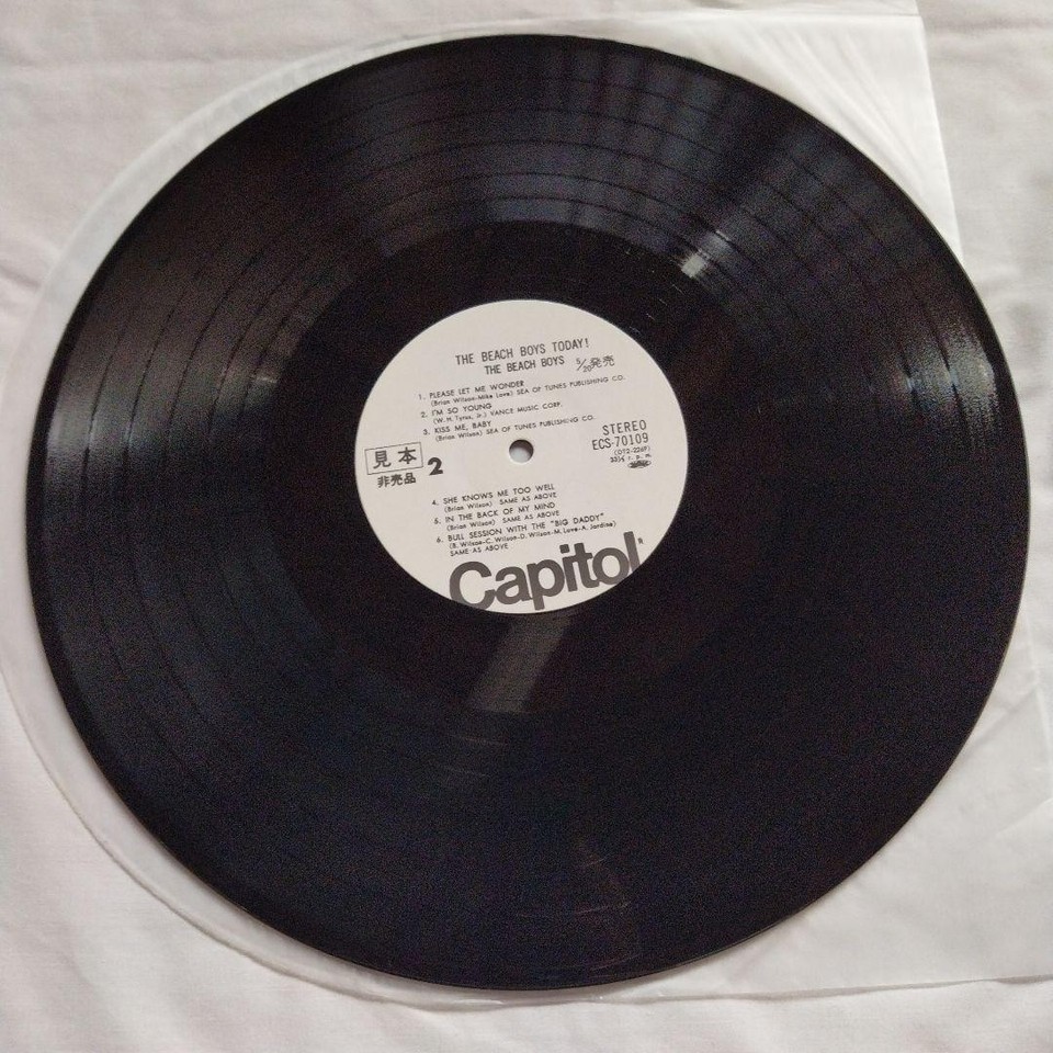 record sample board Beach Boys Today Domestic release sample board ...