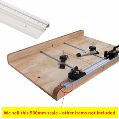50CM T-Track Miter Slot Table Saw Gauge Aluminium Alloy Woodworking ...