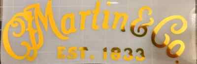 CF Martin & Co Logo Premium Vinyl decal Black White Gold Foil Old Gold ...