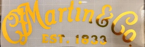 CF Martin & Co Logo Premium Vinyl decal Black White Gold Foil Old Gold ...