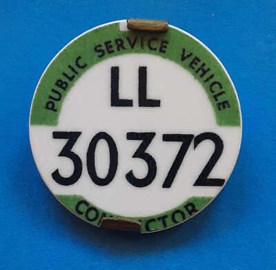 PSV BUS CONDUCTORS BADGE - PCV PUBLIC SERVICE VEHICLE BADGE - LL.30372 ...