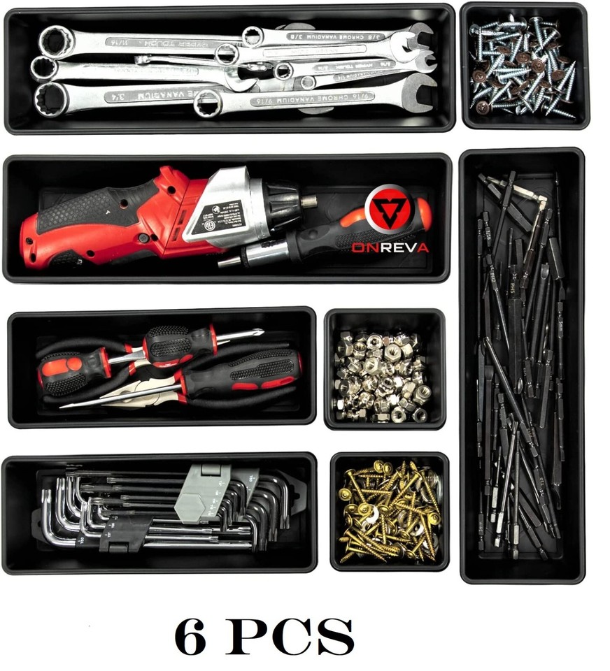 Tool Box Chest Cabinet Organizer Tray Rolling Cart Drawer Divider Trays ...