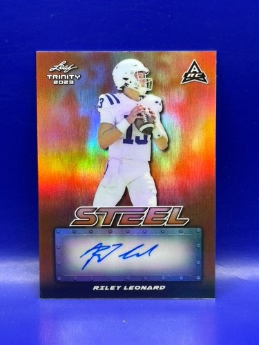 2023 Leaf Trinity Riley Leonard RC Auto Orange Steel SP 10/10 Notre ...
