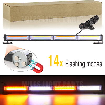 Amber LED Recovery Light bar 23 INCH 12/24v Flashing Beacon Truck Light ...