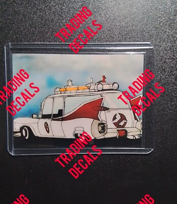 The Real Ghostbusters Ecto-1 Retro CUSTOM Sketch Card Print Egon, Ray ...