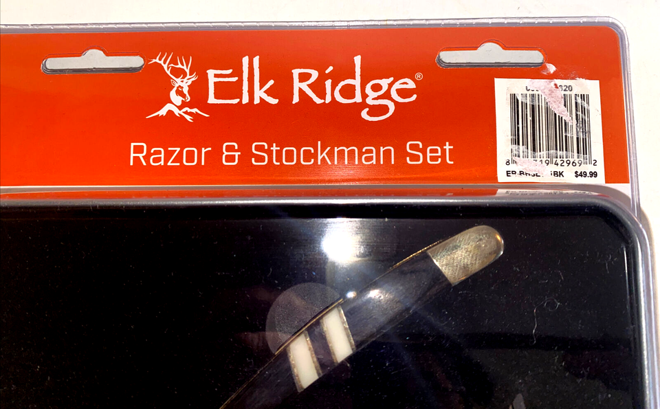 Elk Ridge Razor & Stockman set 6.75" Razer knife+ 6" length folding ...