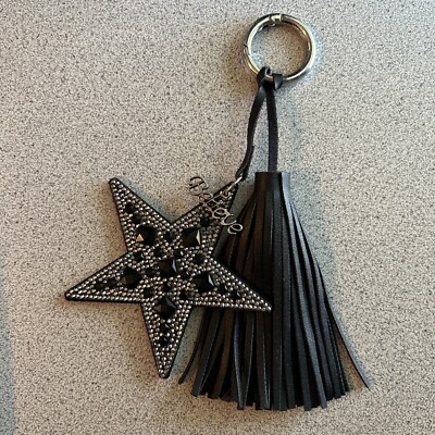 Jacqueline Kent Star Struck Purse Charm Key Chain In Black Silver | eBay