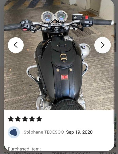 Tank Strap Bag Speed400 (Real Leather) for Triumph Speed 400 ...