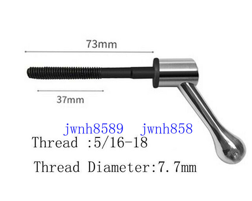 Bridgeport Milling Machine Quill Lock Bolt Handle 5/16-8 & Brass Sleeve ...