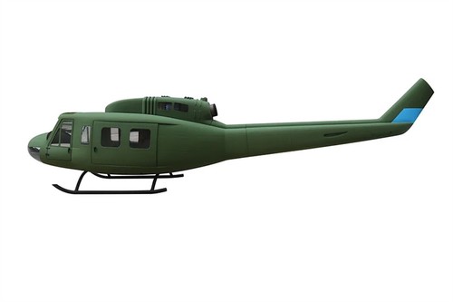 Military 800 UH-1D Army ARF RC Helicopter Fuselage 800 Size UH1D SM2.0 ...