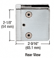 Brushed Stainless Z-Series Flat Surface Mount Square Type Glass Clamps ...