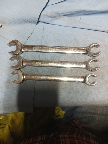3 Snap On Open End Flare Nut Line Wrenches 5/8,11/16,3/4" Usa | eBay