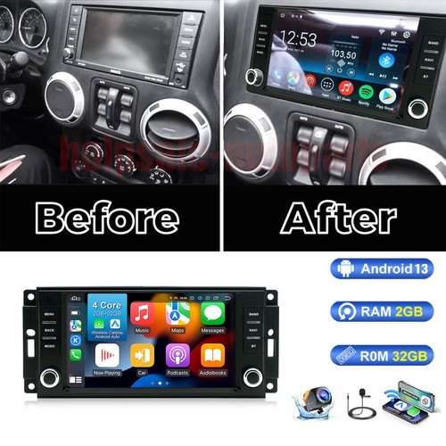 Android 13 For Jeep Wrangler 2007-2017 GPS Car Radio Stereo CarPlay ...