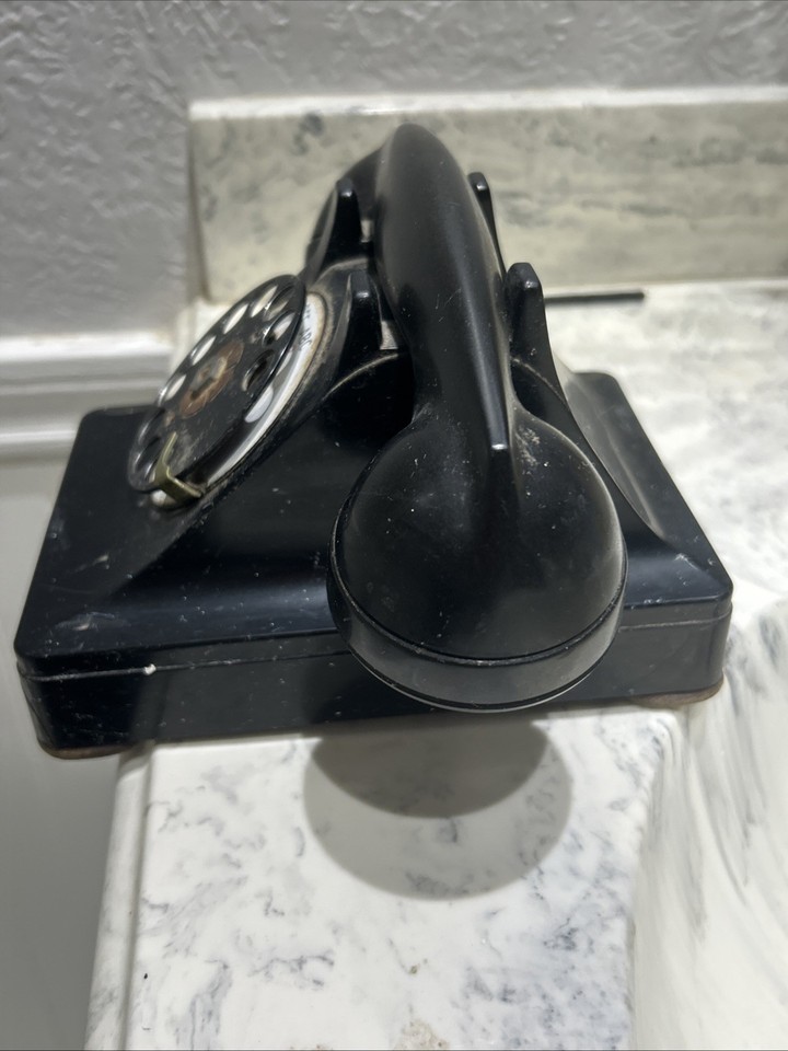 Vintage Western Electric Bell 302 Style Rotary Dial Black Telephone ...