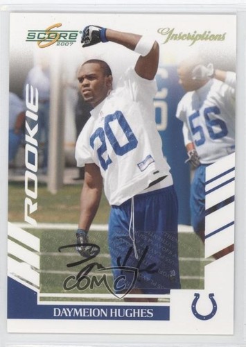2007 Score Rookie Inscriptions Dante Hughes #329 Rookie Auto RC | eBay