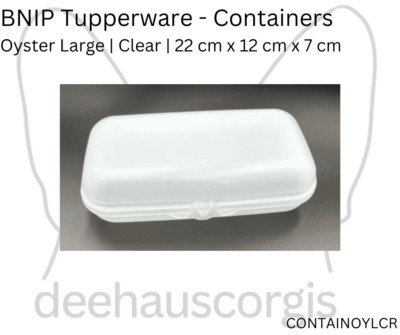 Brand New in Packaging Tupperware Oyster - Large - Clear | eBay