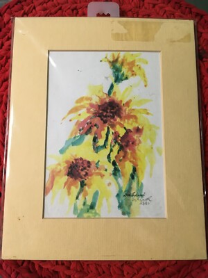 Doris M. Schrock signed limited edition 8x10 matted 5x7 print flowers ...