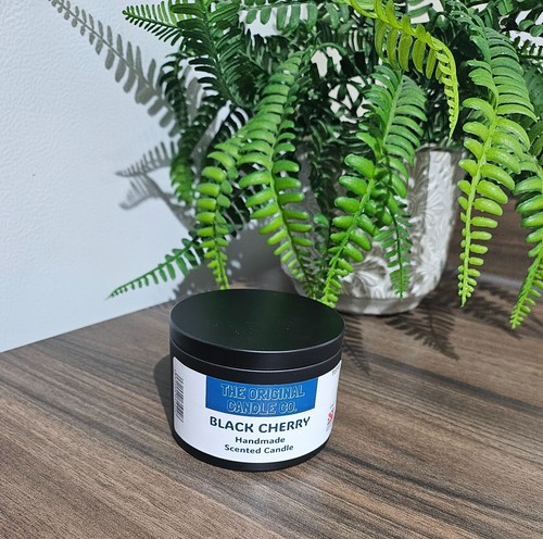 BLACK CHERRY highly scented handmade lidded tin candle 161g 5061094610426 | eBay UK