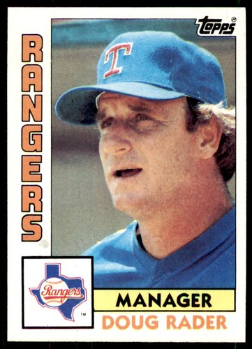 1984 Topps. Doug Rader . Texas Rangers #412 | eBay