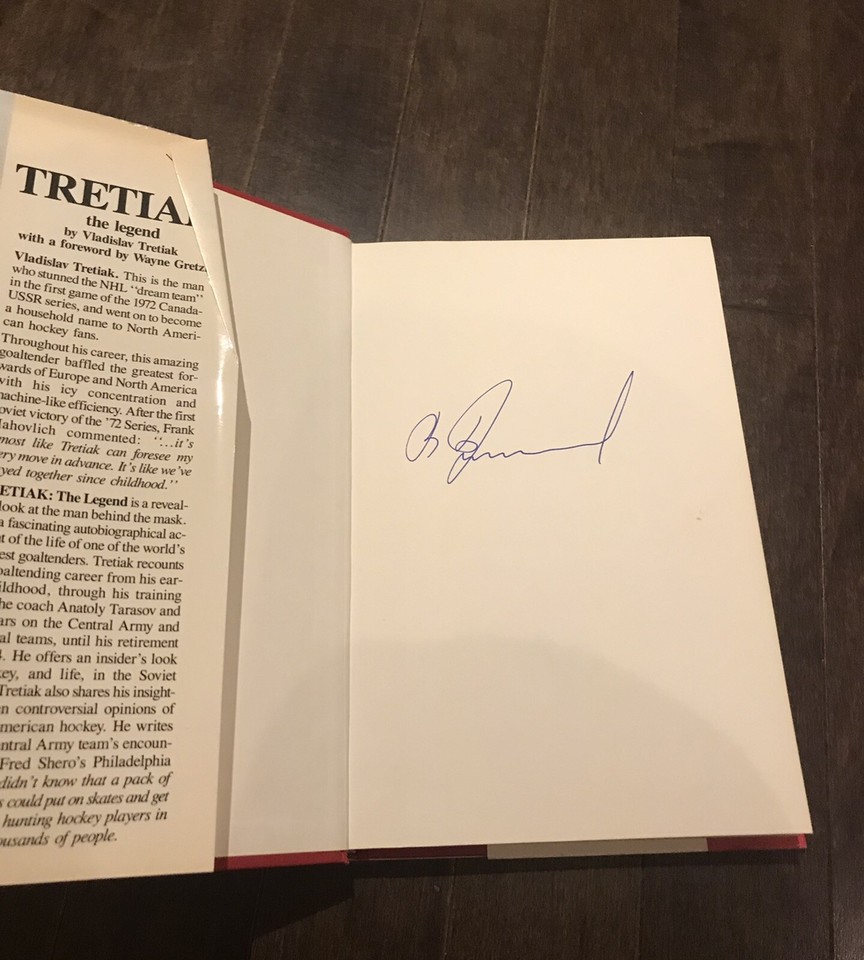 Vladislav Tretiak Signed 1st Edition Bio The Legend Hardcover Book 1972 ...