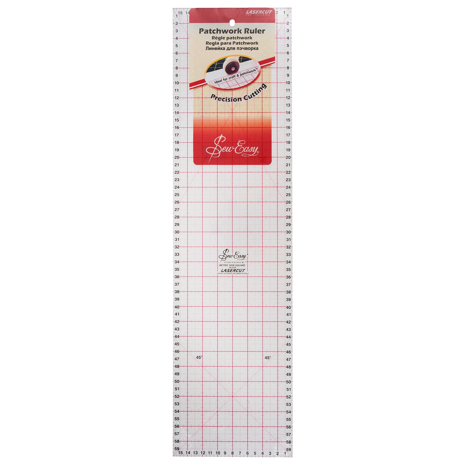 Sew Easy Patchwork and Quilting Ruler - Size 60cm x 16cm | NL4187 | eBay