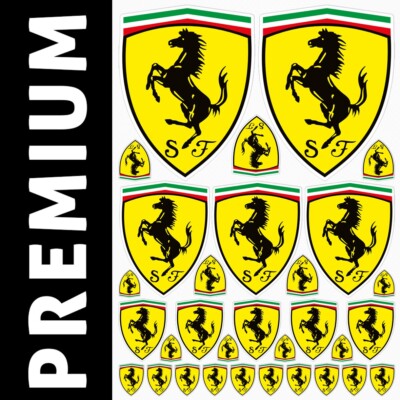FERRARI - KIT Decals Stickers Sponsors Car Bike Motorcycle Motocross MX ...