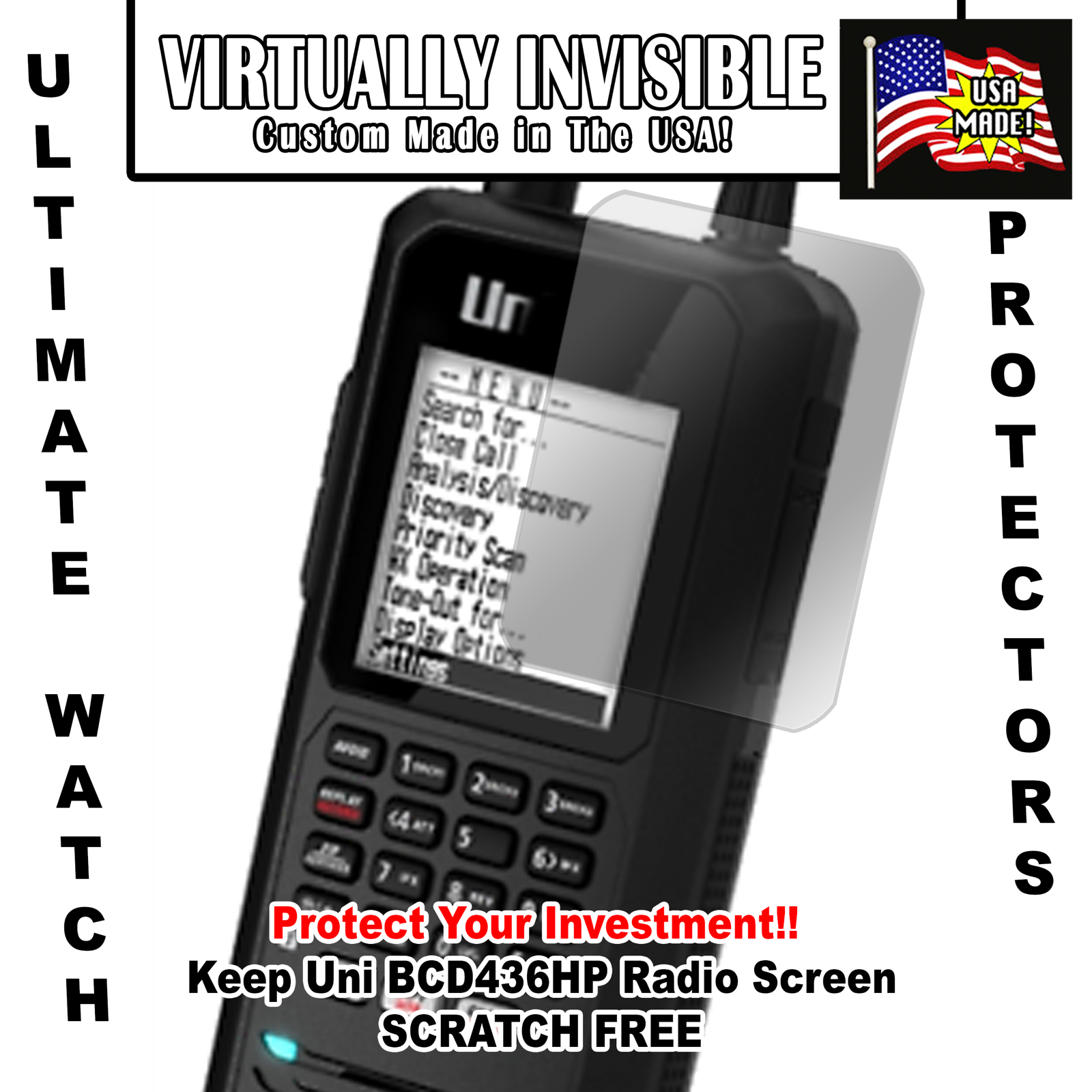 Custom HD Clear Screen Protector Uniden BCD436HP LOOK!! x2 | eBay