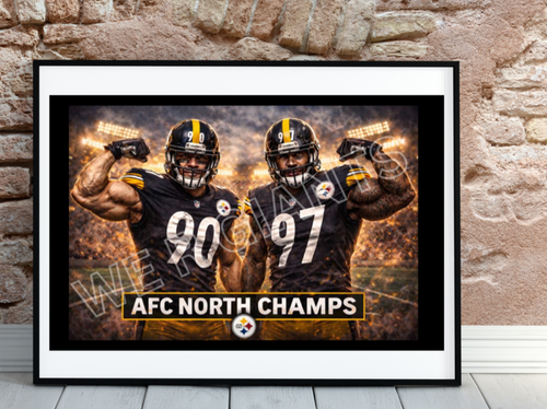 Pittsburgh Steelers AFC North Champs Poster 17x11 Wall Art Limited ...