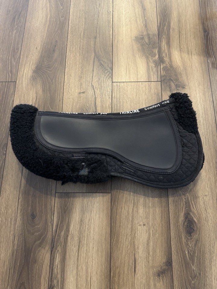 Used - Ultra ThinLine Half Pad, Merino Sheepskin, Quilted Cotton; Black ...