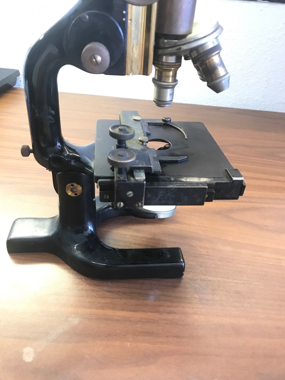 C.REICHERT WIEN MICROSCOPE BRASS VINTAGE OLD MIKROSKOP AUSTRIA ...