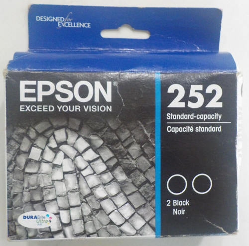 2019 Epson 252 Black Ink Twin Cartridge T252120 Genuine OEM for sale ...