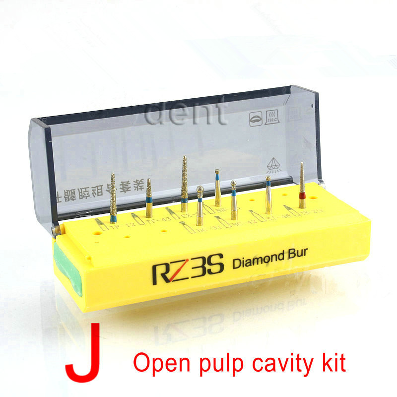 1 Set Dental Diamond Burs Open pulp cavity Diamond Bur Kit Dental Bur ...