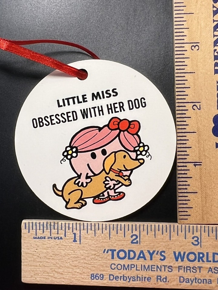 Little Miss Obsessed With Her Dog Round Christmas Ornament New | eBay