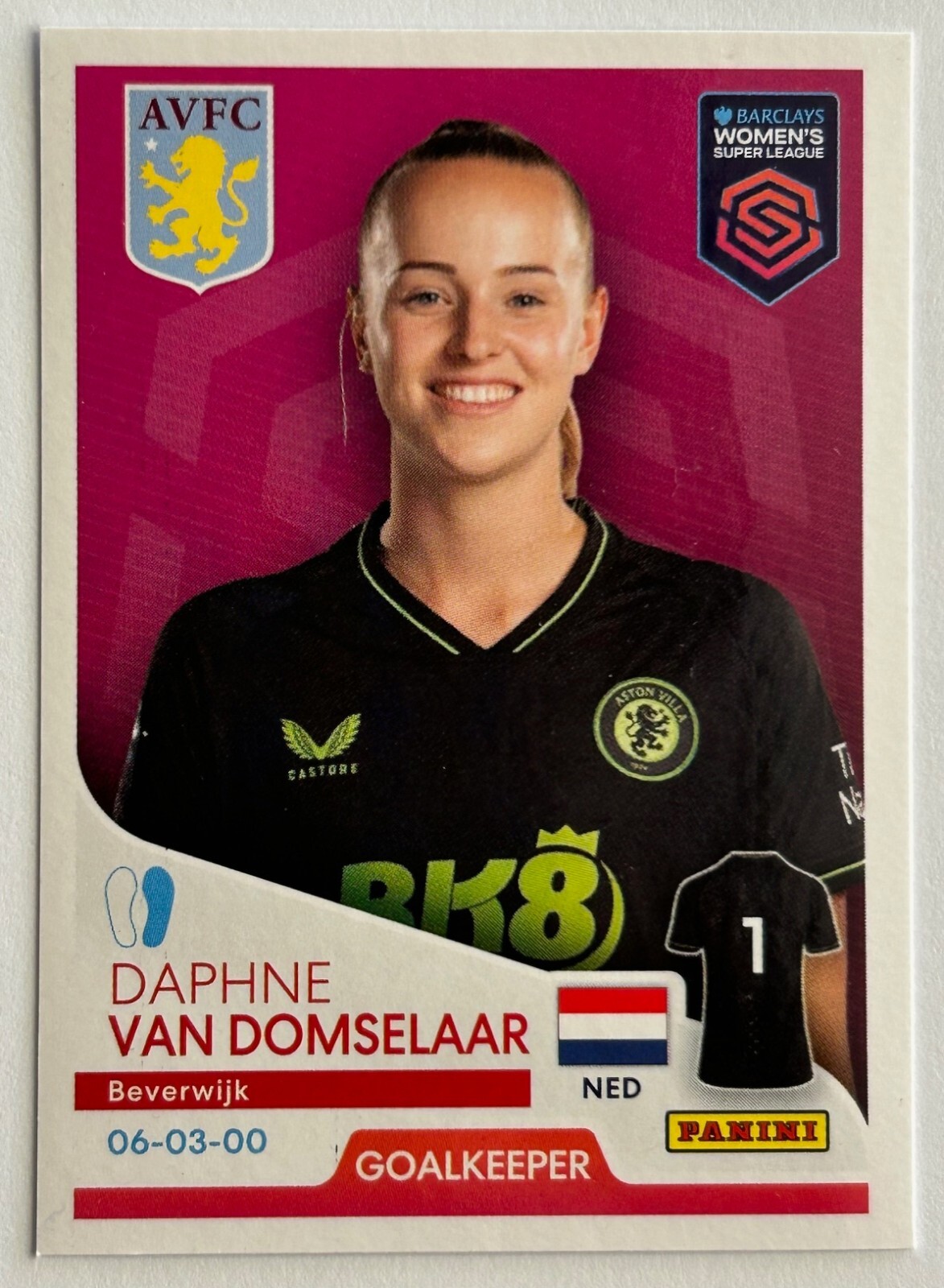 Panini Women's Super League 2024 - ARSENAL & ASTON VILLA Stickers #50 ...