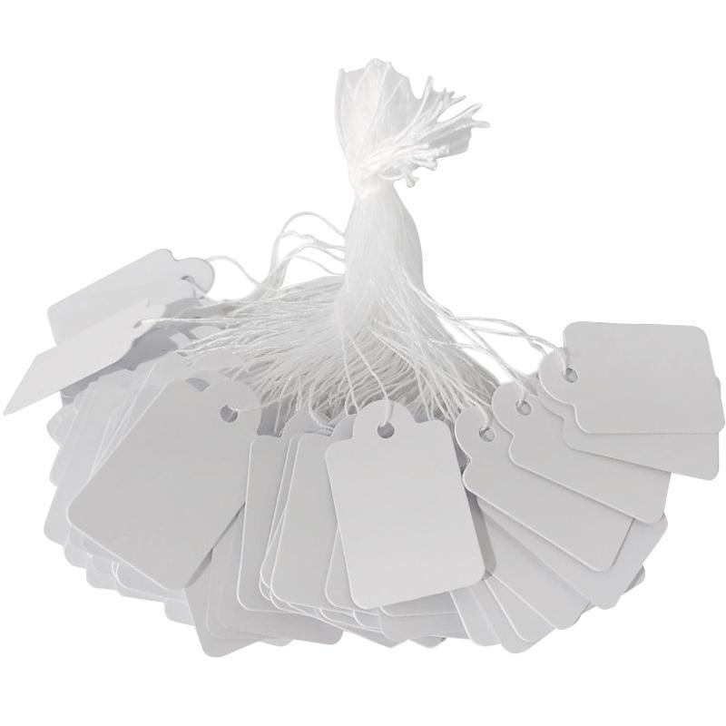 White Garment Tags String Labels 1000pcs for Retail Clothing and ...