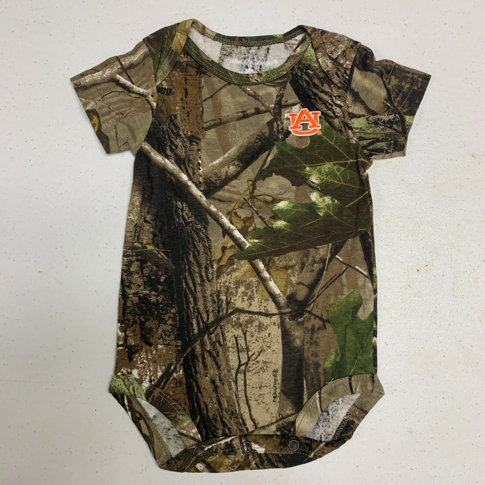 NEW 3-6 month Auburn Tigers Creeper Romper Infant Baby Shirt Camo ...