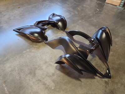 YAMAHA RAPTOR 700 06-12 STEALTH BLACK PLASTIC FRONT AND REAR FENDER SET ...