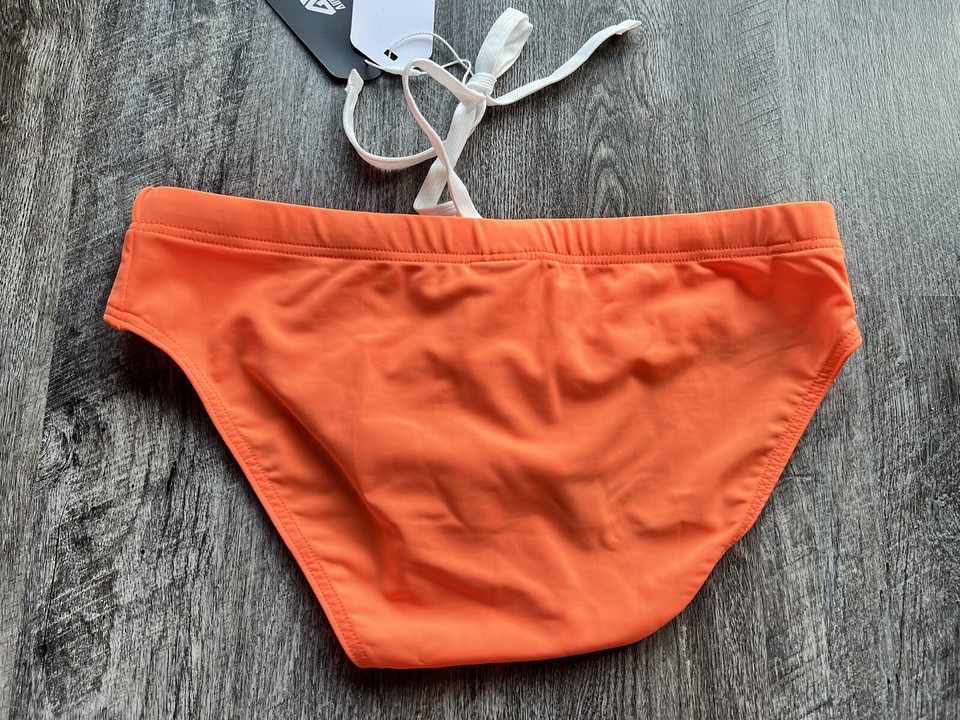 AIMPACT Mens Swim Briefs Orange Small S Bathing Suit Bikini Swimsuit Swimwear | eBay