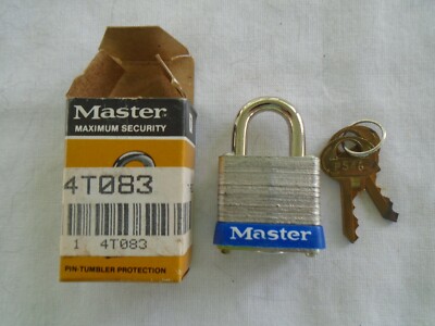 Vintage Master Maximum Security Lock With Keys Unused In Box 2" | eBay