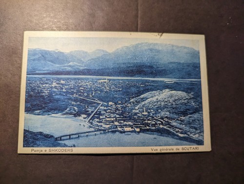 1933 Albania Postcard Cover Shkoder to Pressbann Vienna Austria Shkoder ...