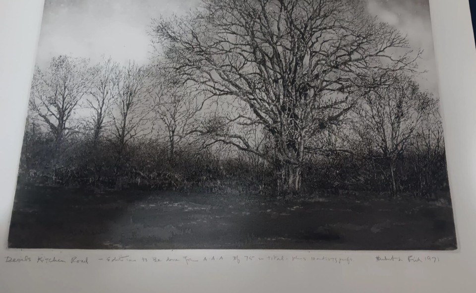 Herbert L Fink etching "Devil's Kitchen Road" signed limited edition | eBay