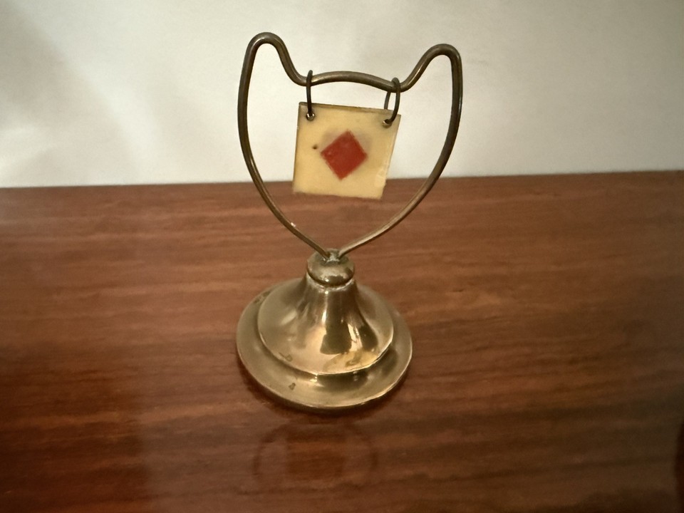 Art Deco 1940s Brass Bridge Playing Card Trump Table Marker Revolving ...